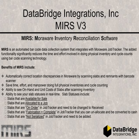 MIRS Screenshot Walkthrough-02 | PPT