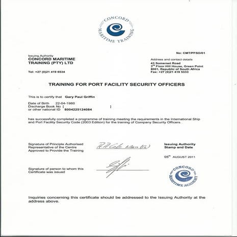 PFSO Gary Griffin | PDF