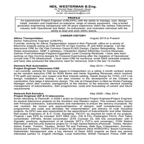 cv2016 | DOCX | Civil Engineering Industry | Industries