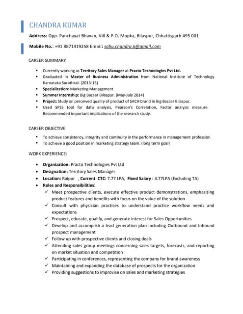 Aditya Kumar Sinha Resume | PDF