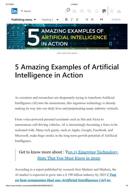 Artificial intelligence infogragphic | PDF