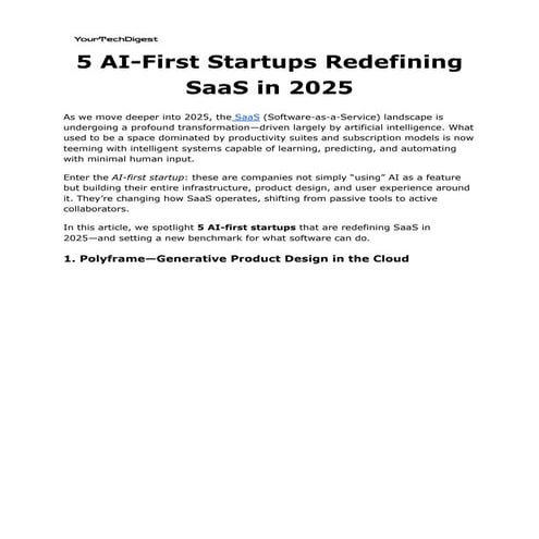 5 AI-First Startups Redefining SaaS in 2025.pdf