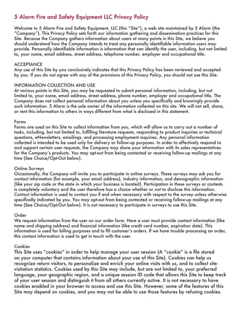 Crafting Your Privacy Policy (Handout) | PDF