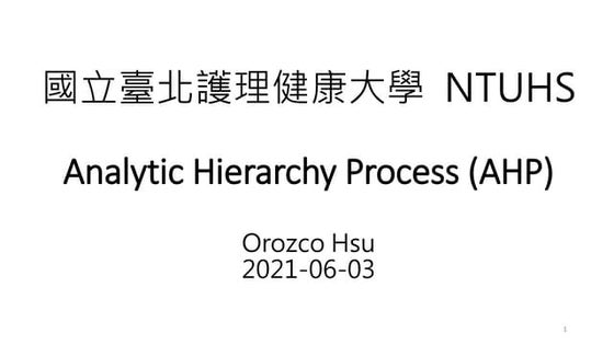 How to do ahp analysis in excel | PPT