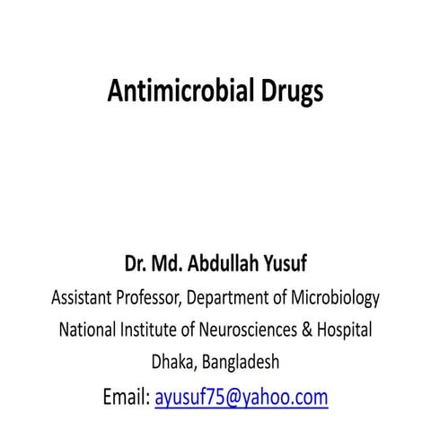 Classification of antimicrobial drugs | PDF