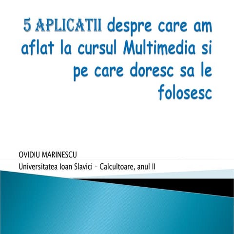 5 aplicatii multimedia | PPT