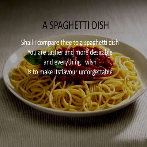 5 a spaghetti dish | PPTX