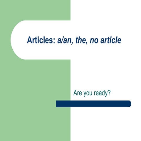 Articles presentation | PPTX
