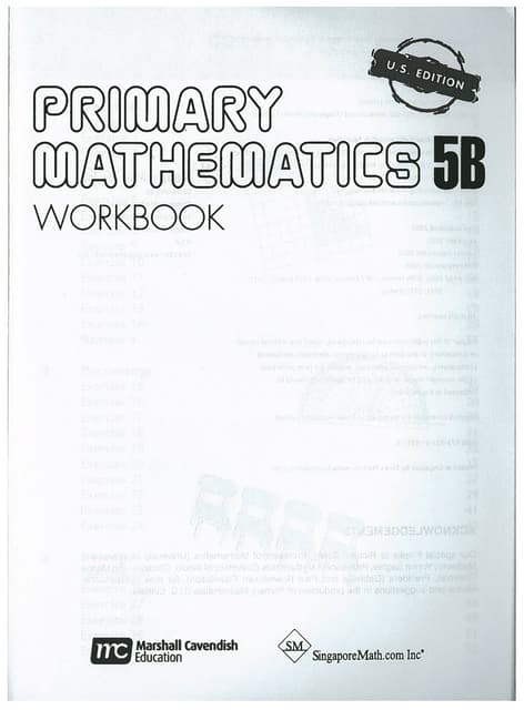 Singapore Math - 5A - Answer Keys | PDF