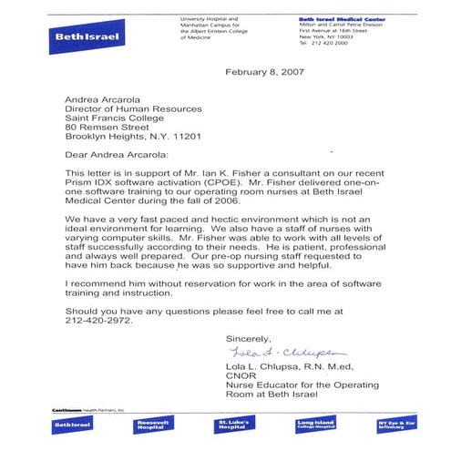 Letter of Recommendation BIPD Lola C | PDF