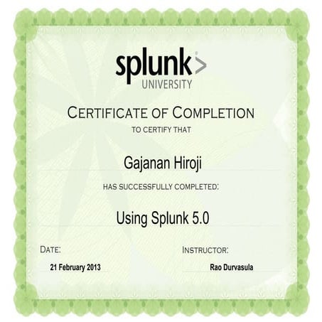 Gajanan_using splunk | PPT