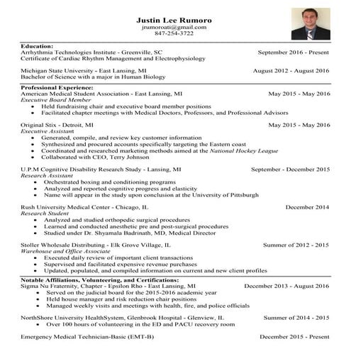 Justin Rumoro Resume (1) | PDF