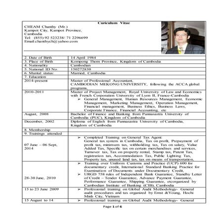 Cheam Chanthy- CV | DOCX