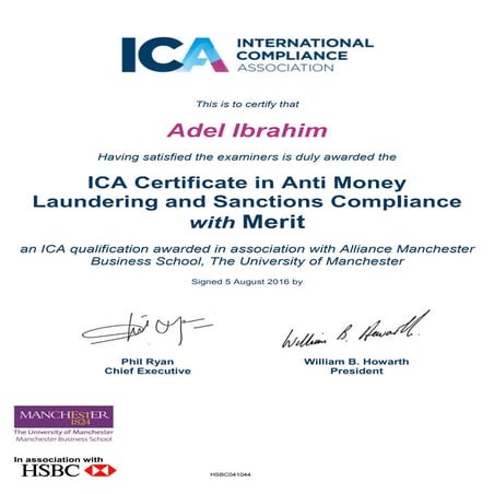 ICA Certificate | PDF