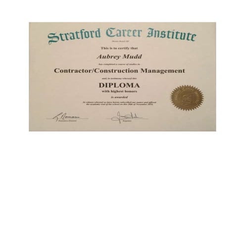 Stratford Career Institute Diploma A Cutters Edge