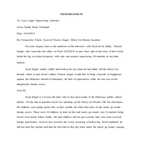 SHurd Legal Memorandum Sample | DOCX
