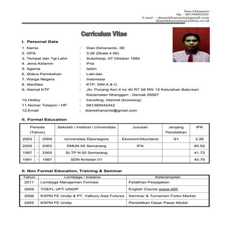 CV Dian E | PDF
