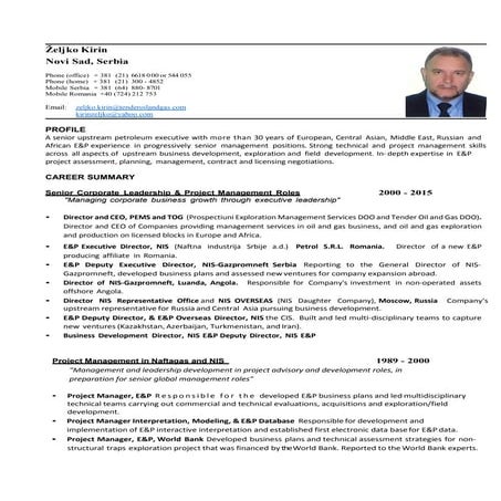 C V Zeljko Kirin_2015 August | PDF