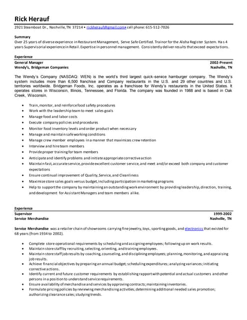 Steve Naber Resume | PDF | Business Administration | Business