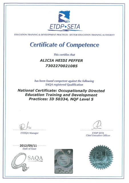 Coordinator Certificate | PDF