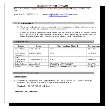 Resume Harsh Desai | PDF