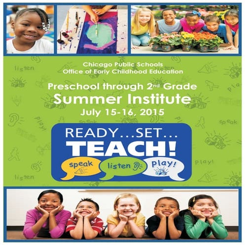 Ready Set Teach Summer Institute Program Book 2015 | PDF