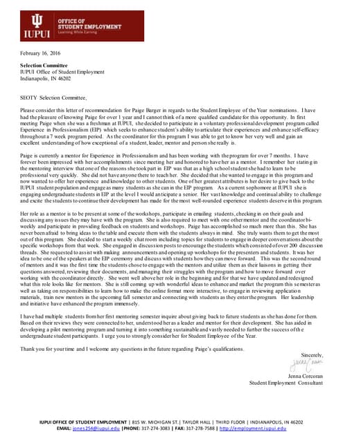 Letter recommendation | PDF