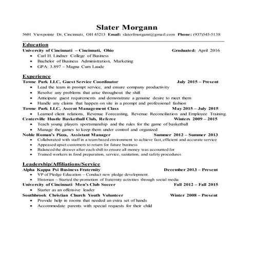 Official Resume | ODT
