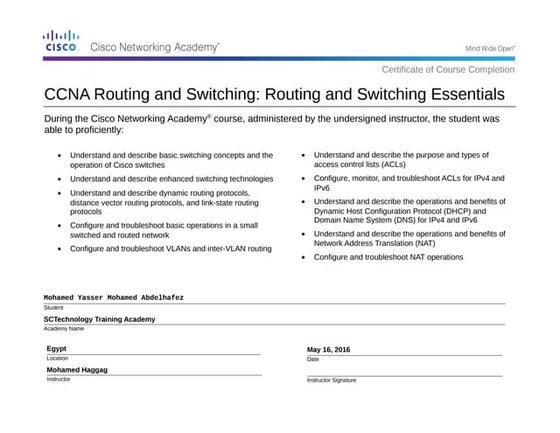 CCNA Routing and Switching Routing and Switching Essentials | PPT