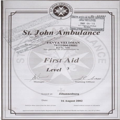 First Aid - Certificate | PDF