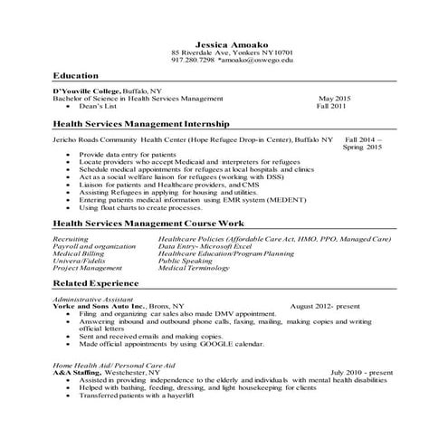 RESUME Jessica Amoako | DOCX