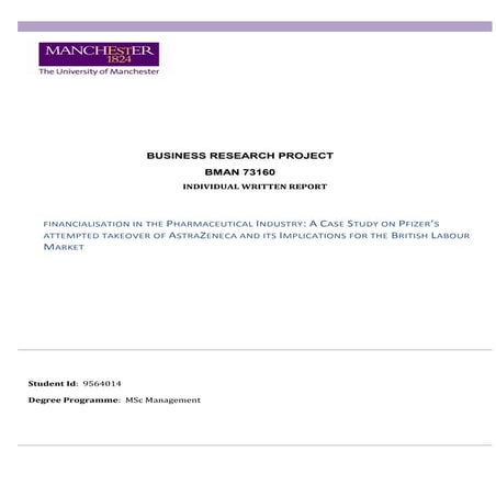 Business Research Project-Report | PDF | Pharmaceutical Industry ...