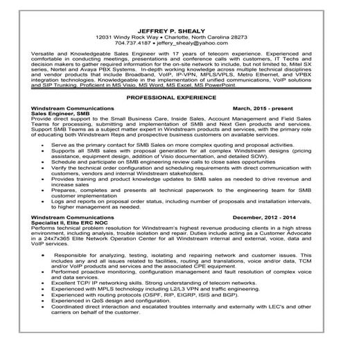 Jeff Shealy Resume 2016 | PDF