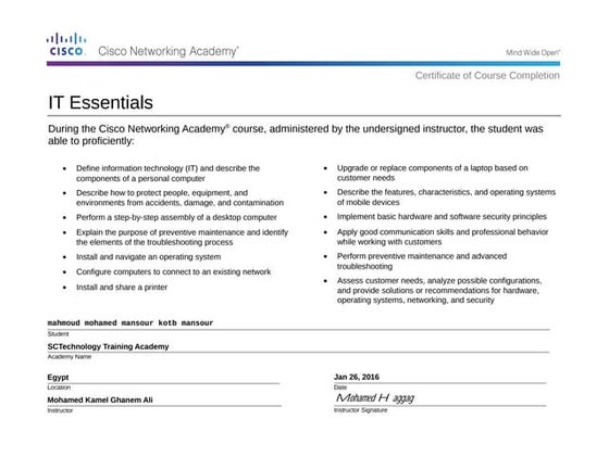 Cisco Systems IT Essentials | PDF | IT and Internet Support | Internet