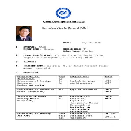 Charles Wang-CV -cdi | PDF