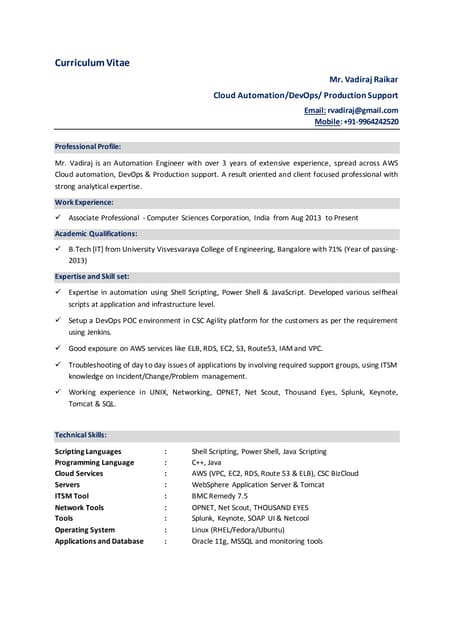 Devops Engineer | DOCX | Cloud Computing | Internet