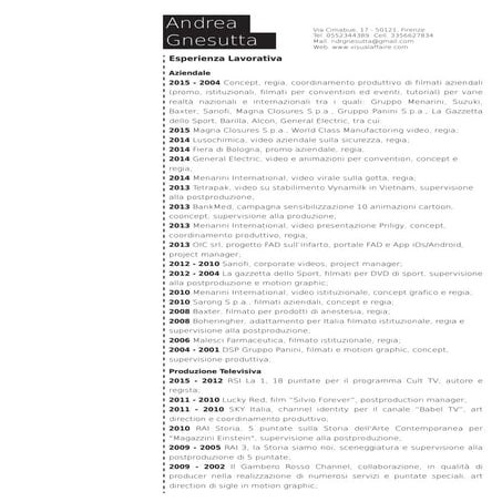 Andrea Gnesutta CV_03_no profilo | PDF