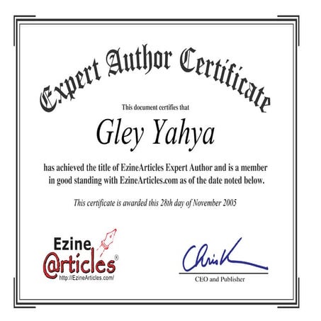 expert aithor certificate | PDF
