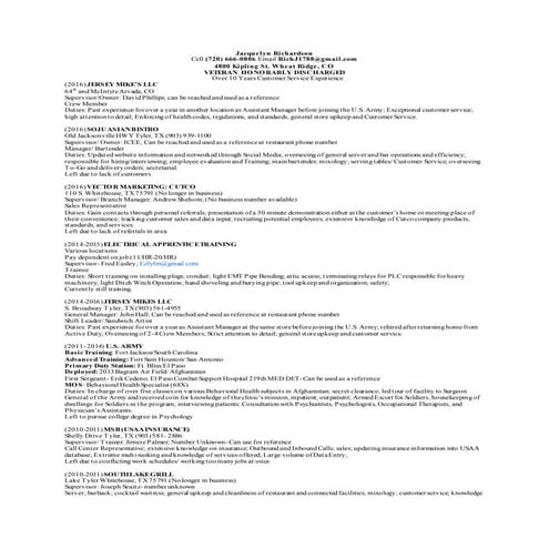 Big Sid's Matlock Resume | DOCX