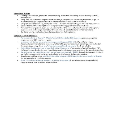 Executive Profile | DOCX