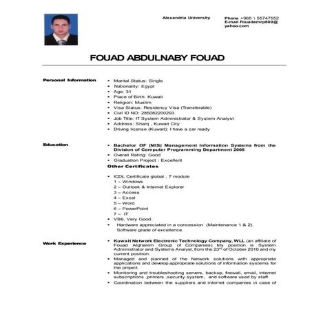 Fouad-CV | DOCX
