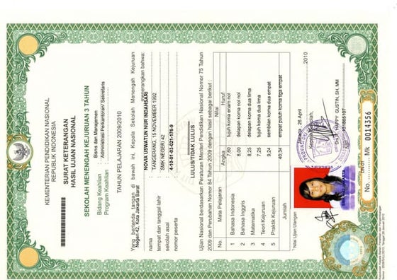 Ijazah dan Transkrip Nilai | PDF