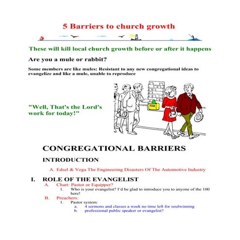 5 barriers to church growth | DOC