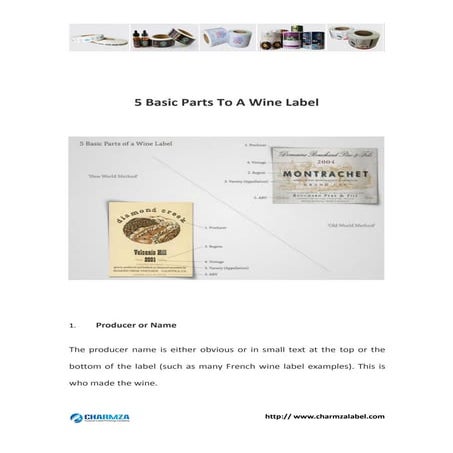 5 basic parts to a wine label | PDF | Alcoholic Beverages | Food & Drink