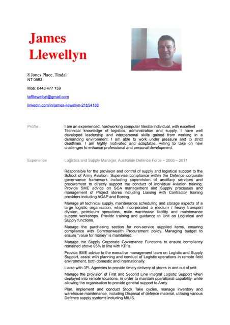 CV - Warehouse | PDF