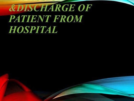 Discharge from hospital in nursing | PPT