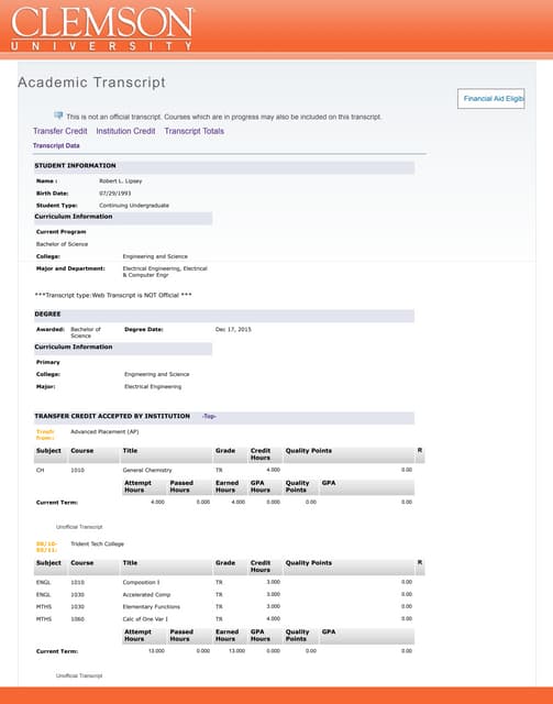 Transcript.PDF | Educational Assessment | Education