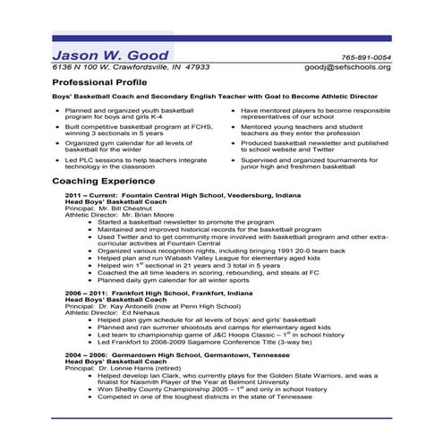 Coaching Portfolio | DOCX