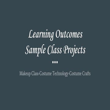 Sample class projects | PDF
