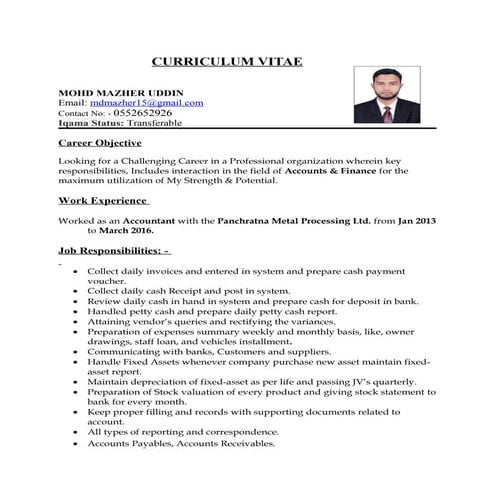 Mudassar Qureshi CV | DOC